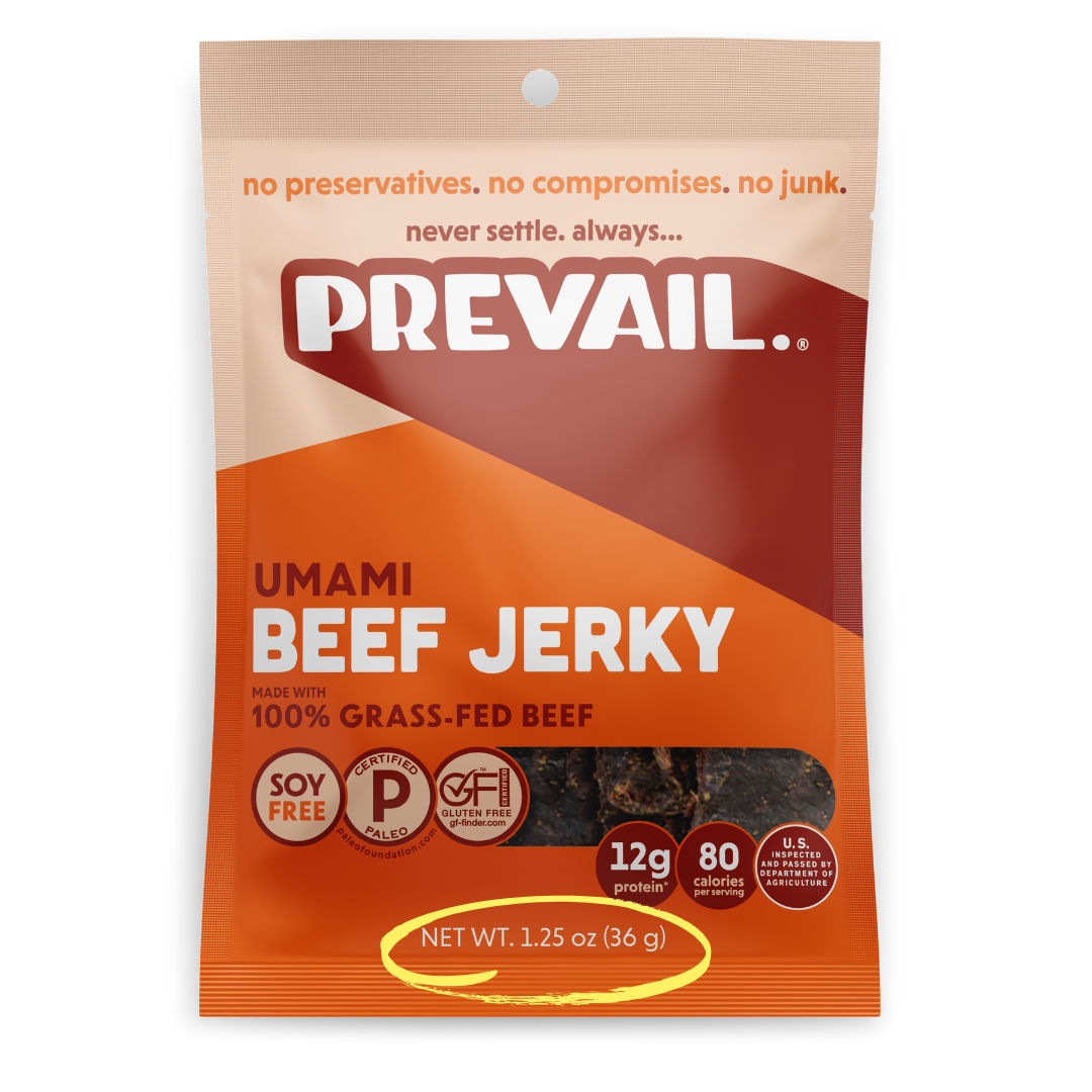 Umami Beef Jerky - PREVAIL Jerky - 100% Grass-Fed Beef Jerky Single ...